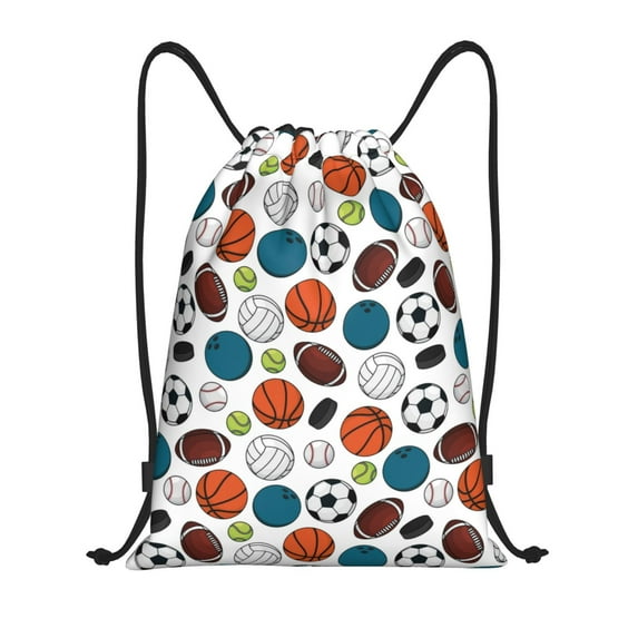 Drawstring Backpack, color balls Light Waterproof Sports Gym Bag Draw ...