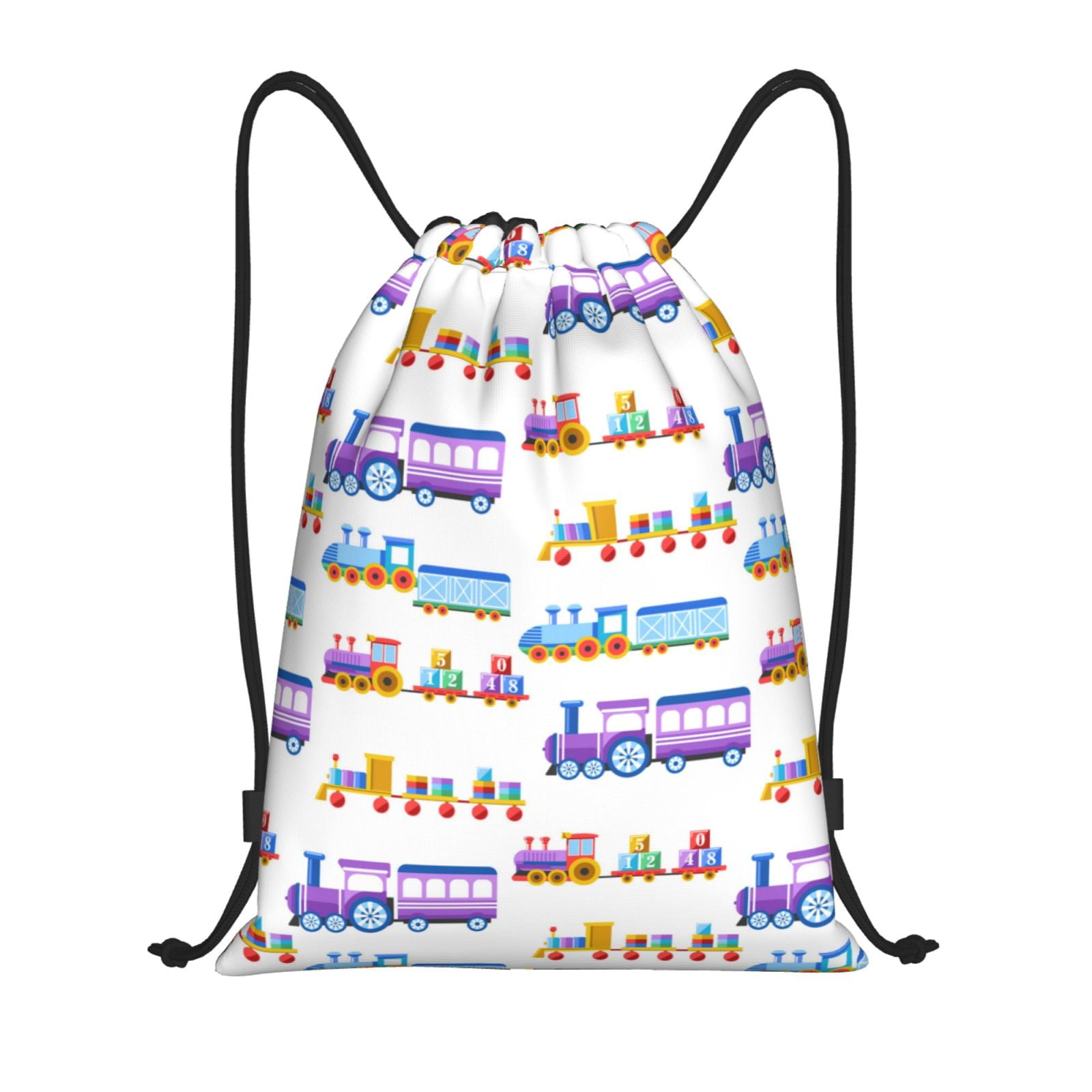 Drawstring Backpack colorful Trains Pattern Sports Gym Bag for Men ...