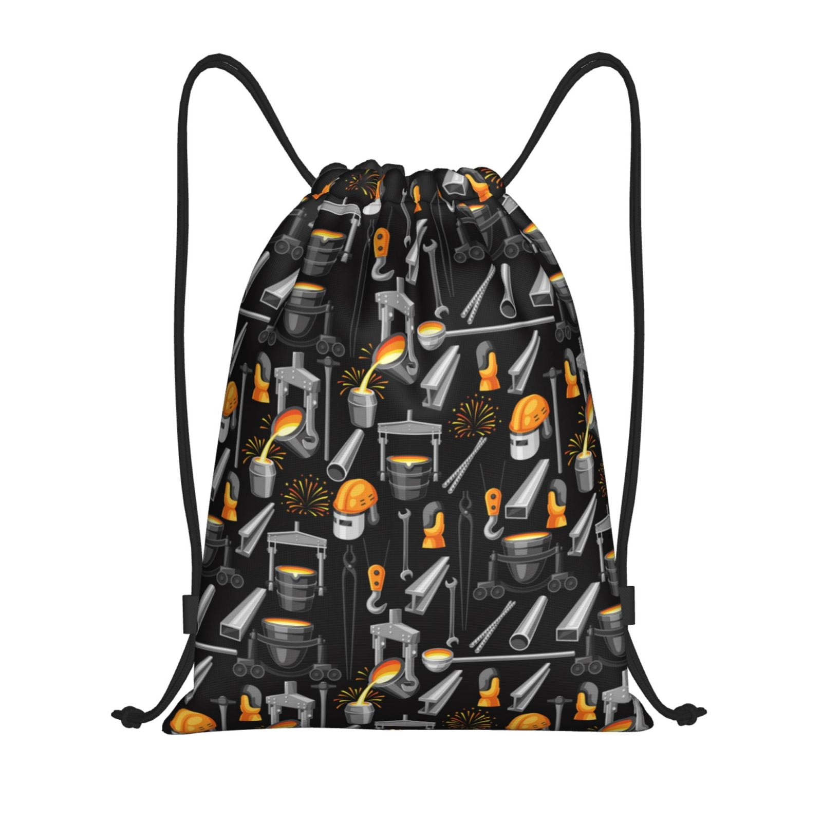 Drawstring Backpack construction tools Sports Gym Bag for Men Women ...