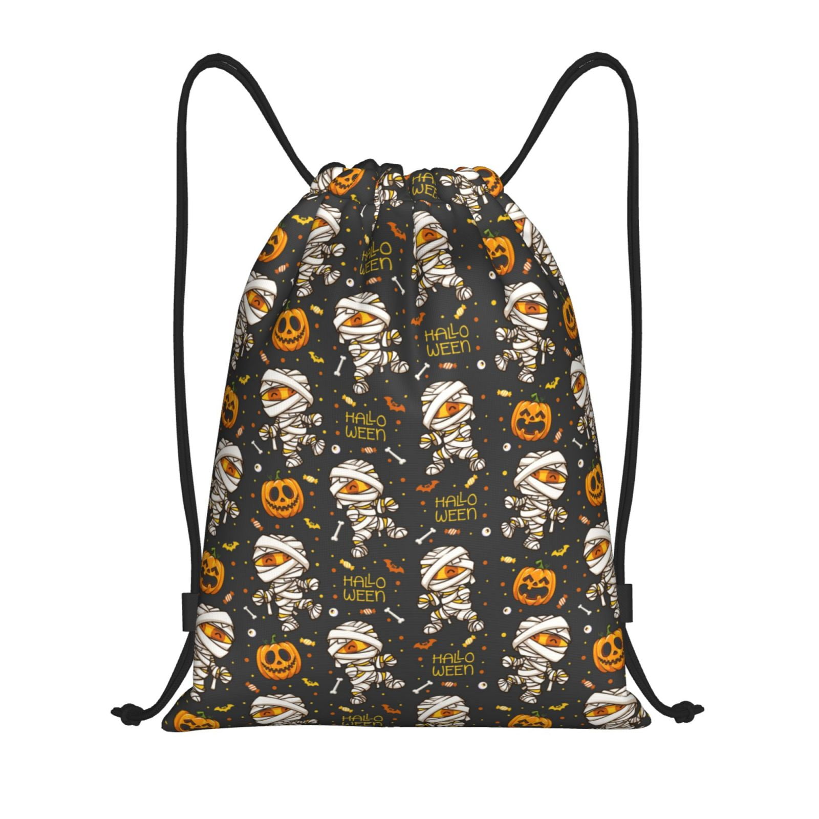 Drawstring Backpack - cute pumpkins halloween funny Splash Proof Small ...