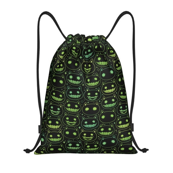 Drawstring Backpack - fluorescent green dog Splash Proof Small ...