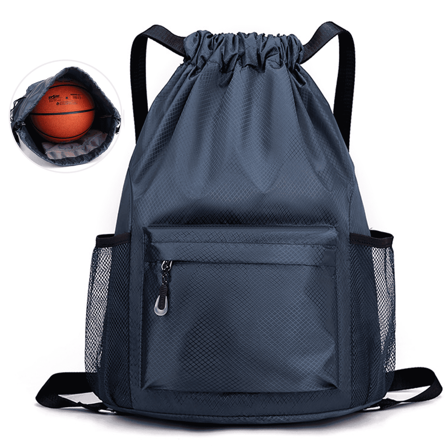 Drawstring Backpack for Men Women Sports Gym Bag Water-Resistant String ...