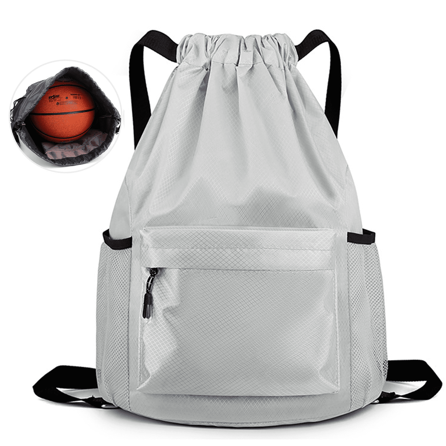 Drawstring Backpack for Men Women Sports Gym Bag Water-Resistant String ...