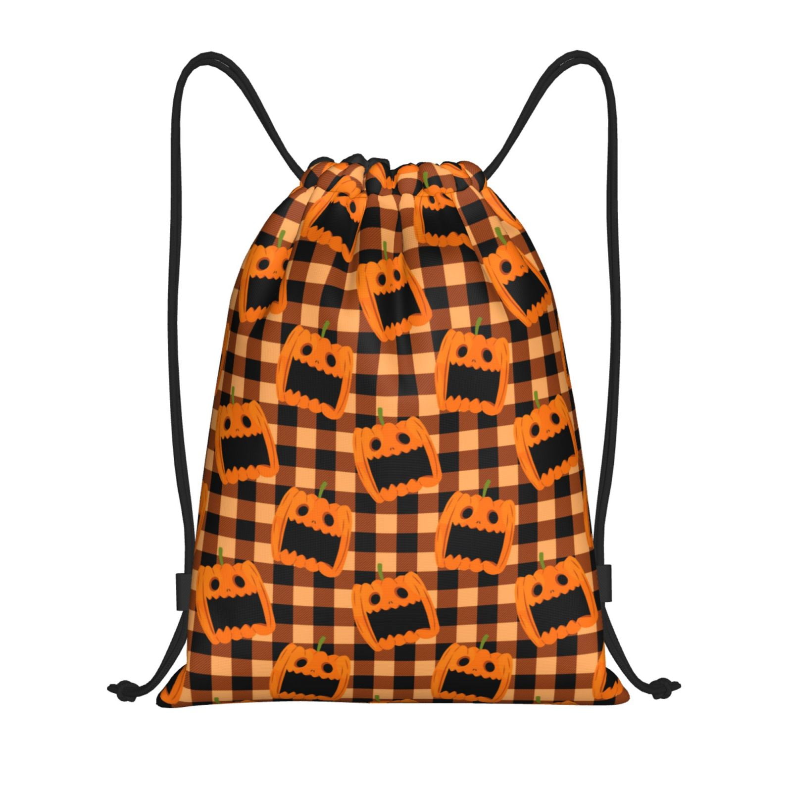 Drawstring Backpack, fun halloween pumpkin funny Light Waterproof ...