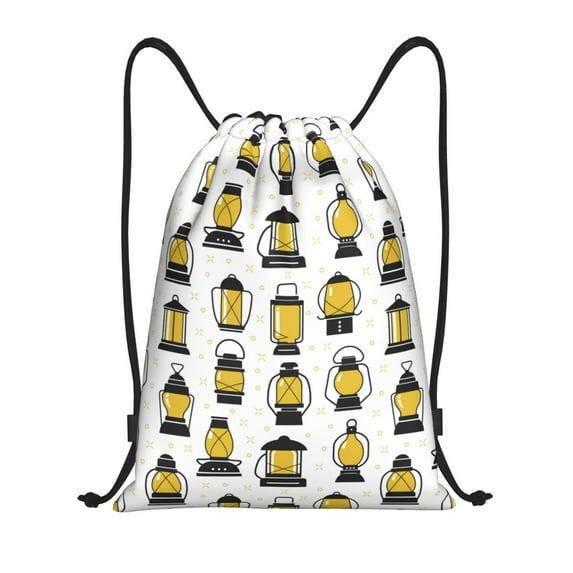 Drawstring Backpack, funny Light Bulb Pattern Light Waterproof Sports ...