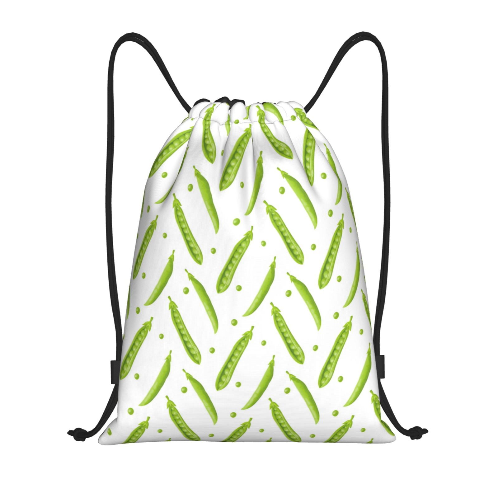 Drawstring Backpack - green Peas cute Cheer Gym Bag for Women Men ...