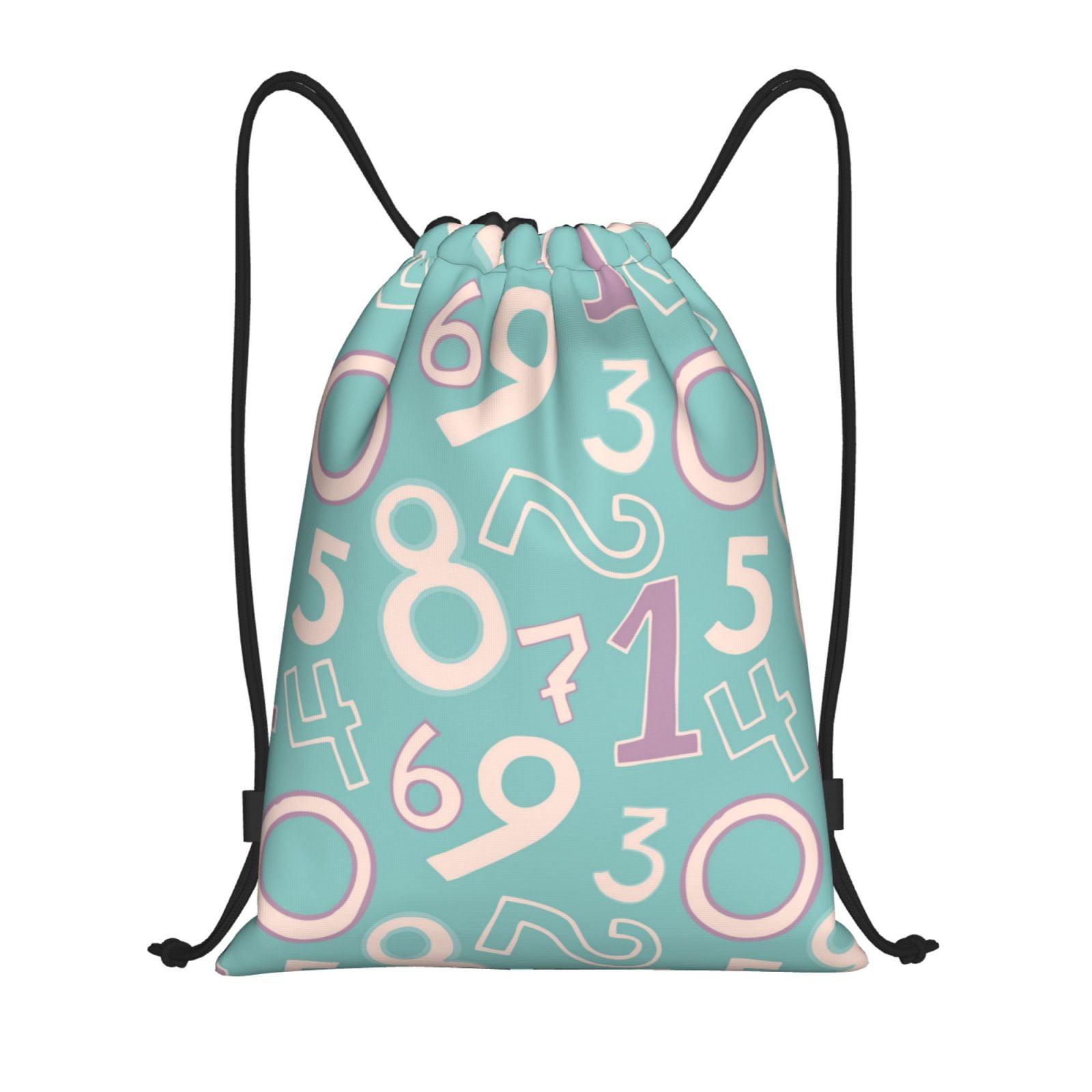 Drawstring Backpack green math numbers Sports Gym Bag for Men Women ...