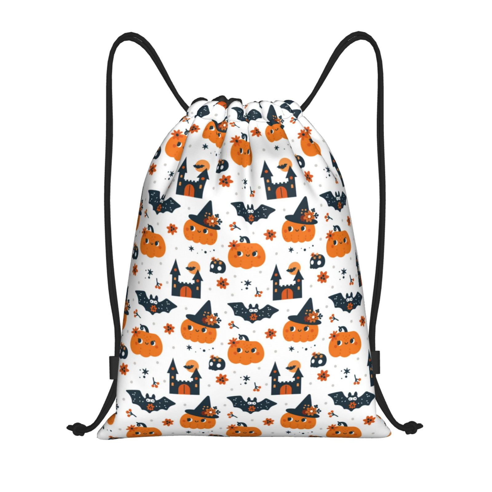 Drawstring Backpack, halloween pumpkins fun cute Light Waterproof ...