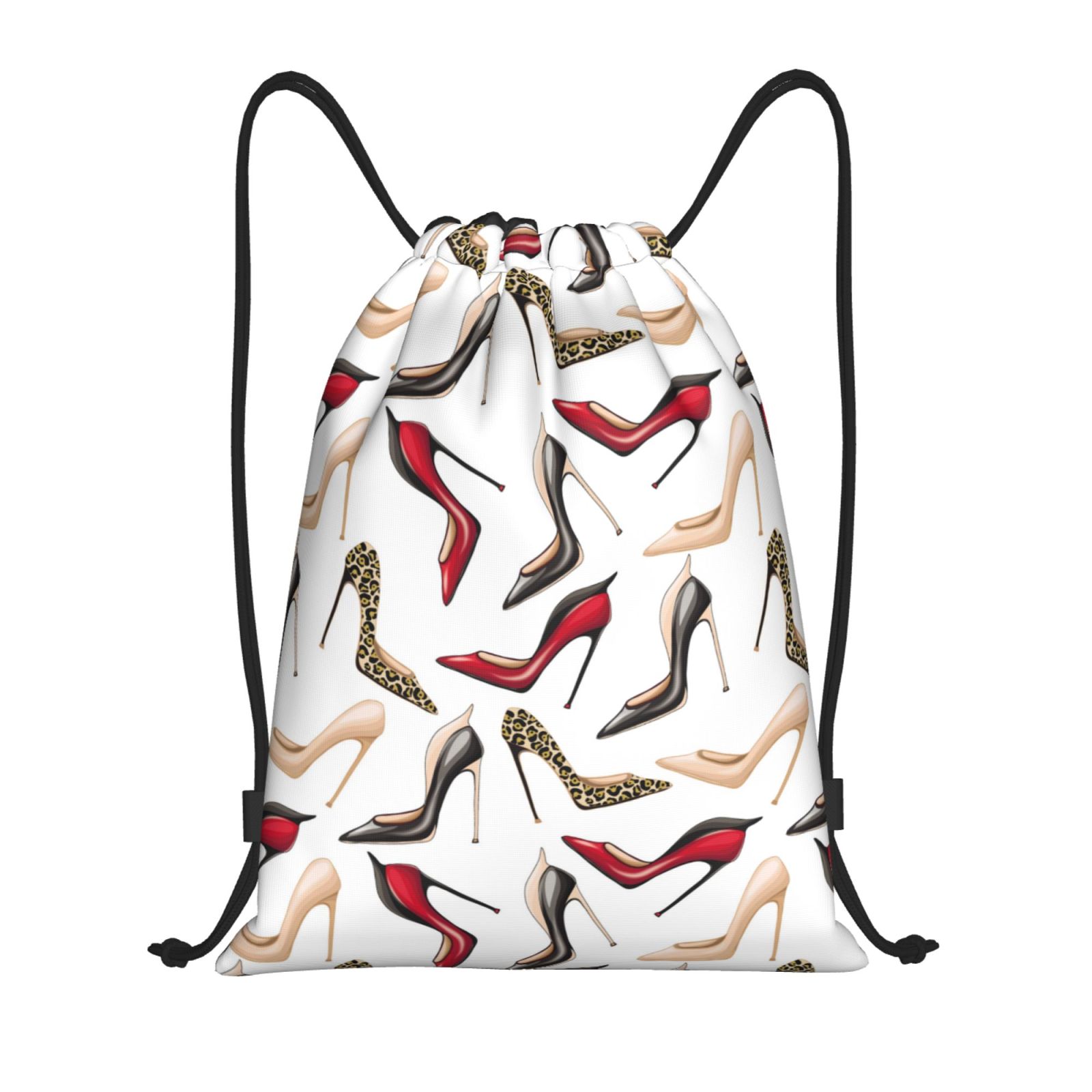 Drawstring Backpack high-heeled shoes cute print Sports Gym Bag for Men ...