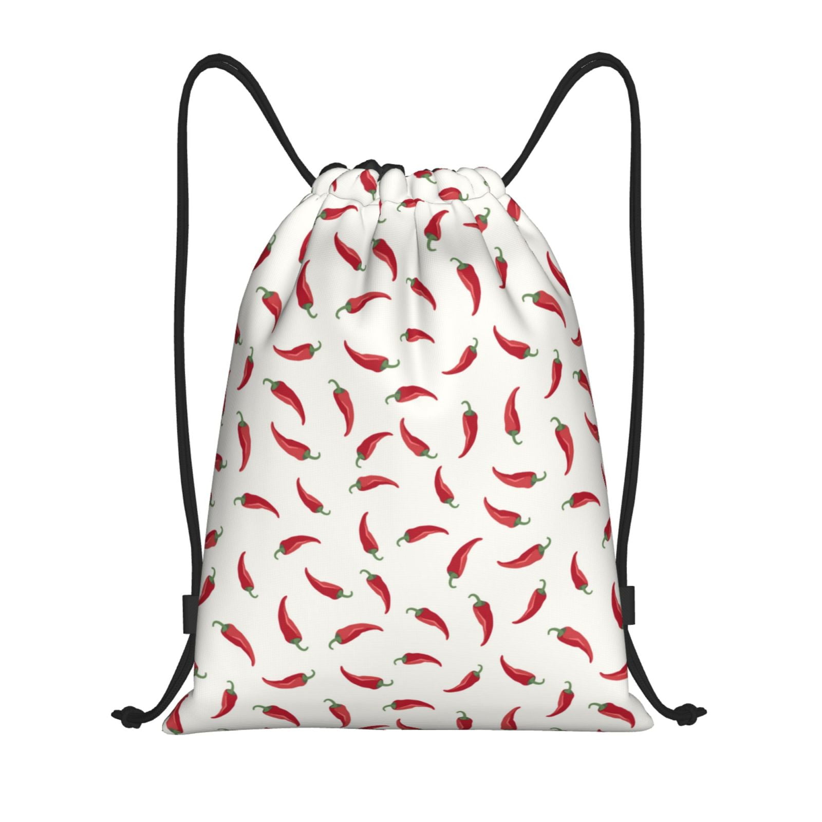 Drawstring Backpack - red Chili Pepper Gym Bag for Women Men Water ...