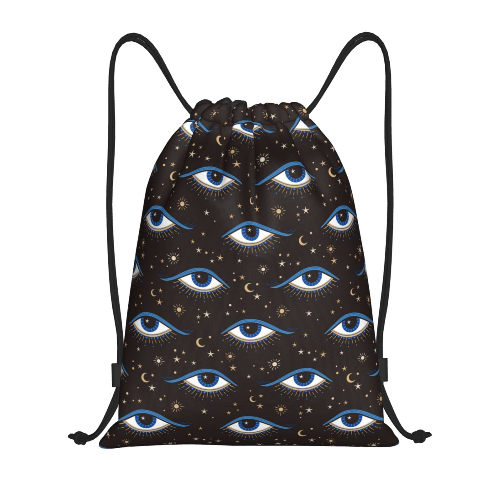 Drawstring Backpack, starry sky evil eye Light Waterproof Sports Gym ...