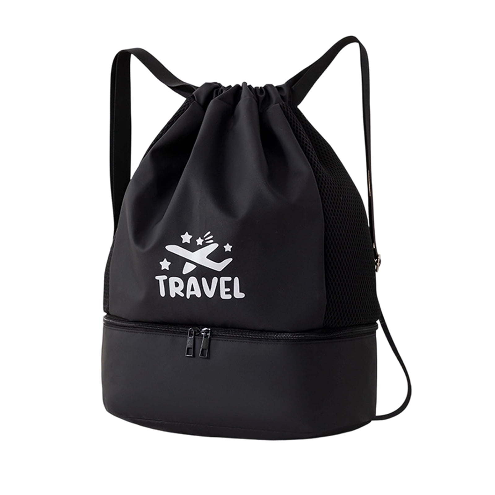 Drawstring Backpack with Wet Pocket Gym Backpack Water-Resistant Cinch ...