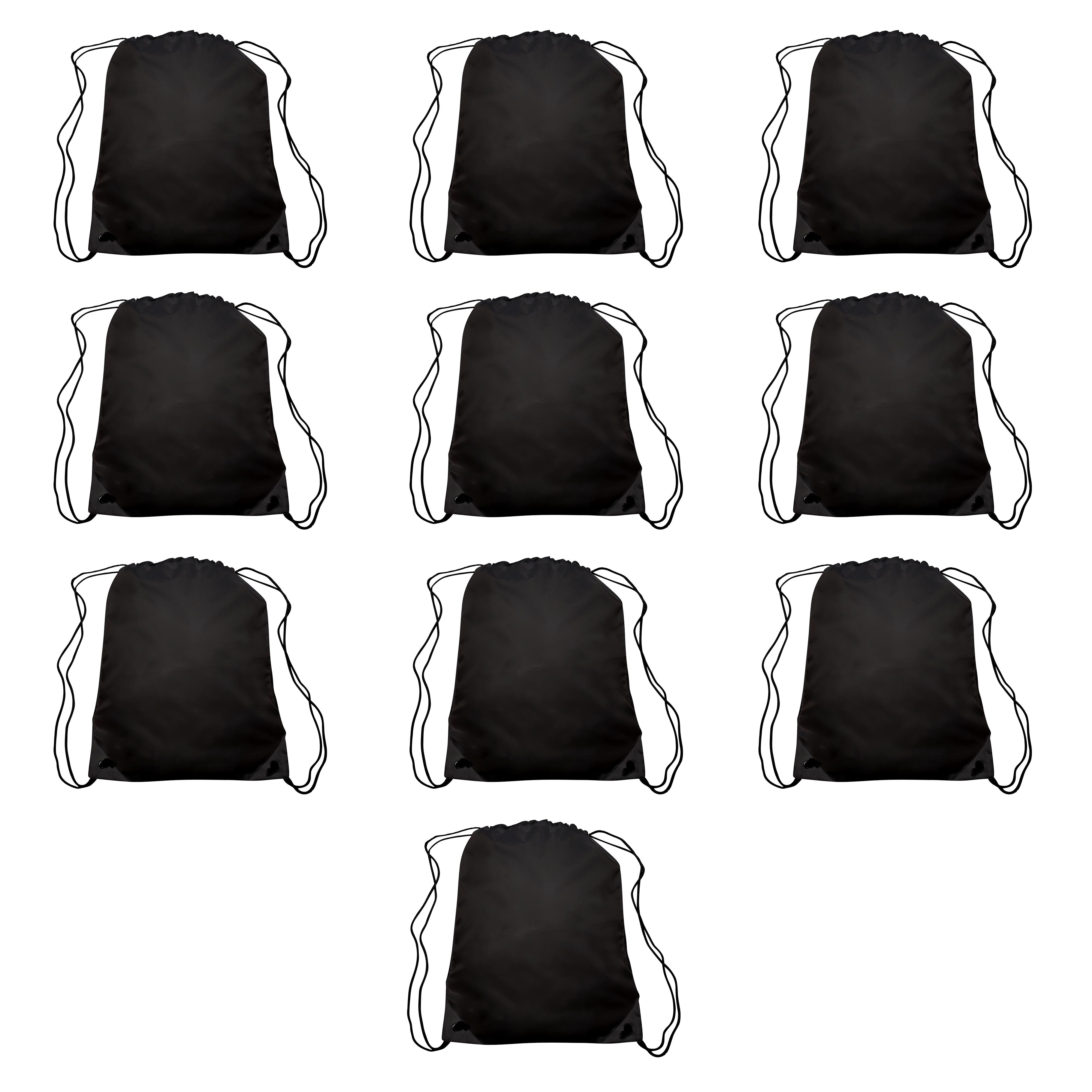 Drawstring Backpacks Set of 10, Bulk Pack - Water Resistant, Perfect ...