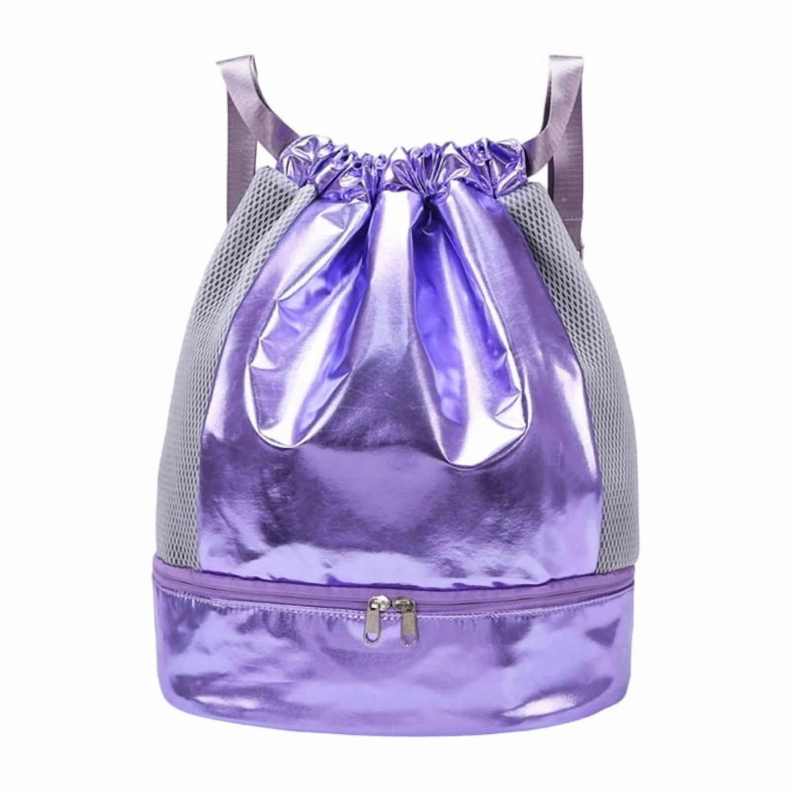 Drawstring Backpacks Sports Gym Bag with Dry Wet Separation Beach Bag ...