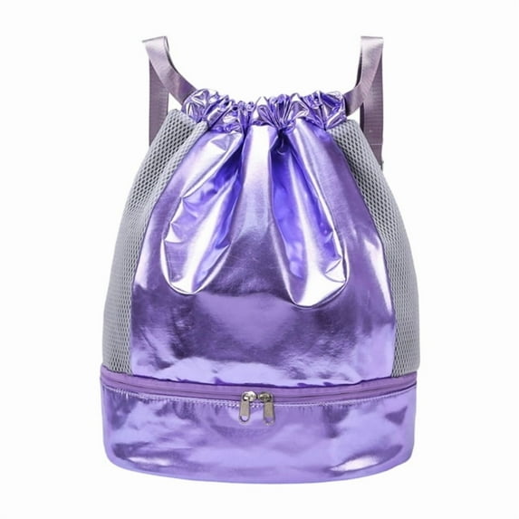 Drawstring Backpacks Sports Gym Bag with Dry Wet Separation Beach Bag ...