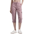 Drawstring Baggy Cargo Capris Low Rise Lightweight Hiking Athletic Work ...