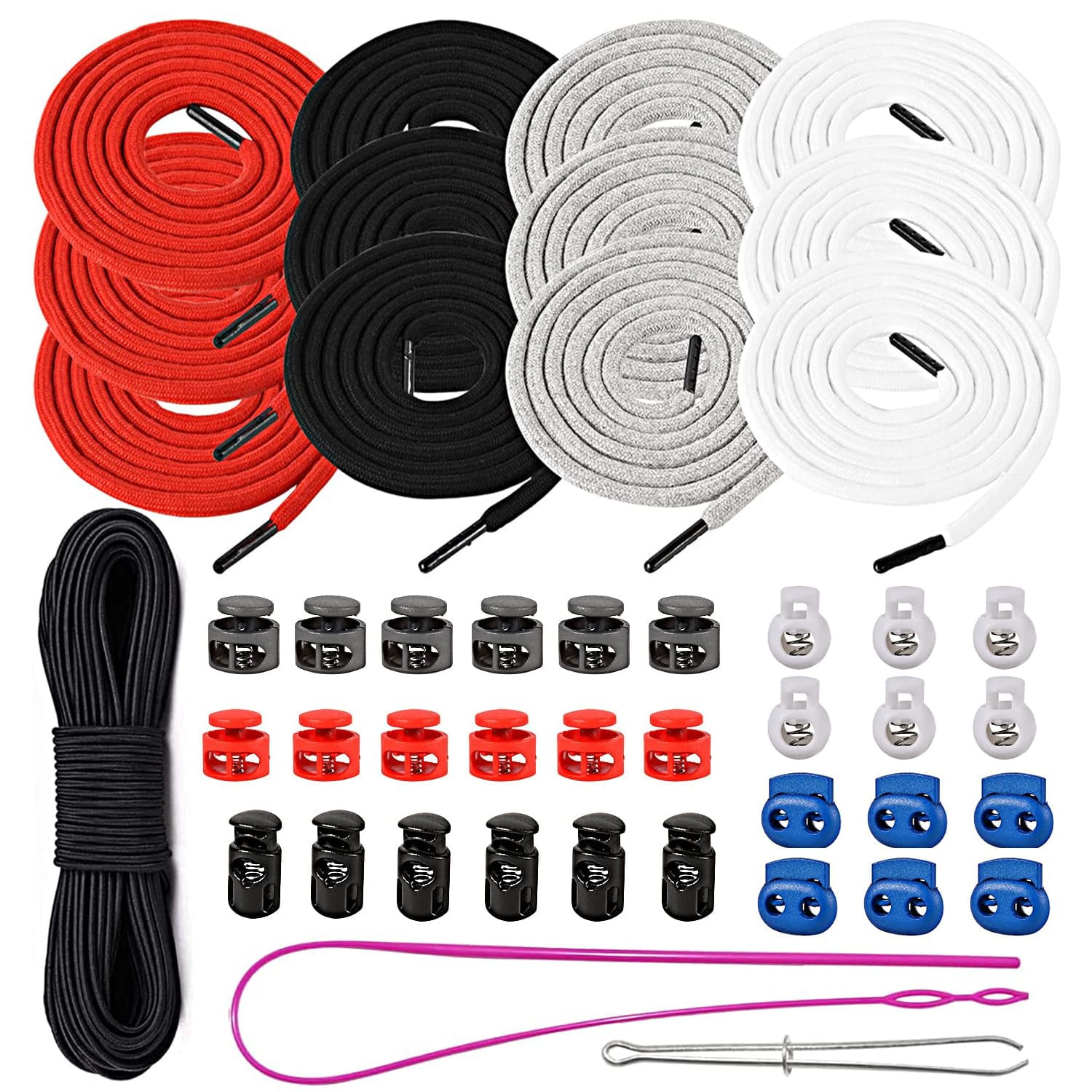Drawstring Cord Replacement Cording with Easy Threaders+Cord Locks End ...