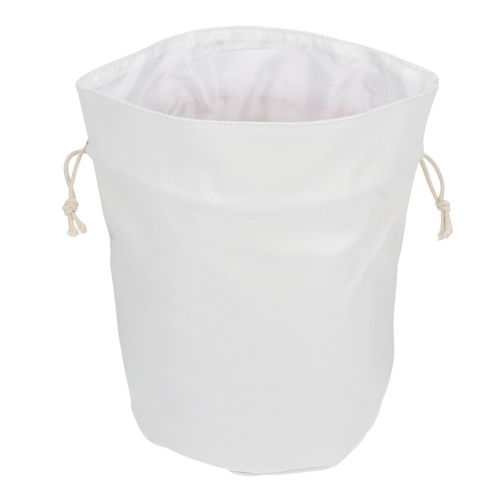Drawstring Cosmetic Bag Makeup for Travel Pouch Toiletry Storage White ...