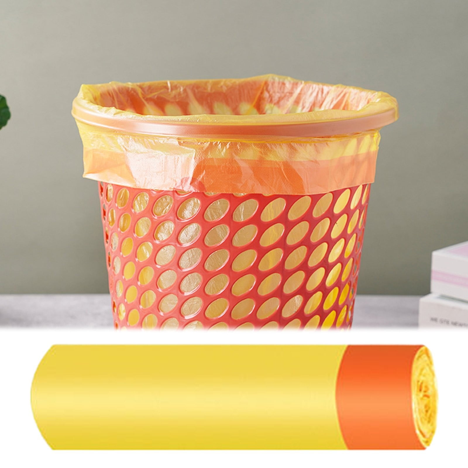 Drawstring Enclosure Trash Bags, Kitchen Trash Bags, 17.7x21.6 inches ...