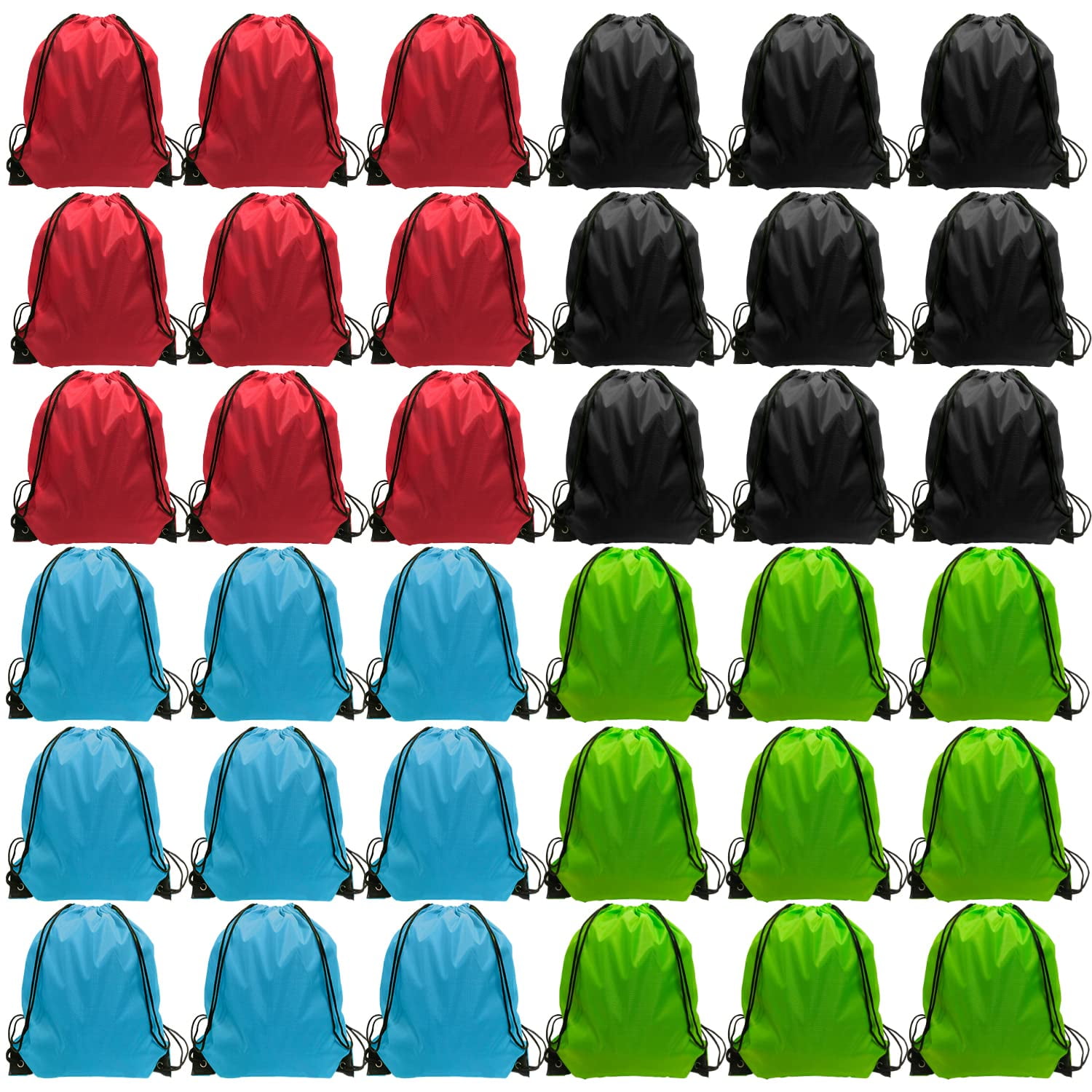 Drawstring Gym Backpack - 36 Pcs String Bag - Cinch Bag Bulk - 4 Colors ...