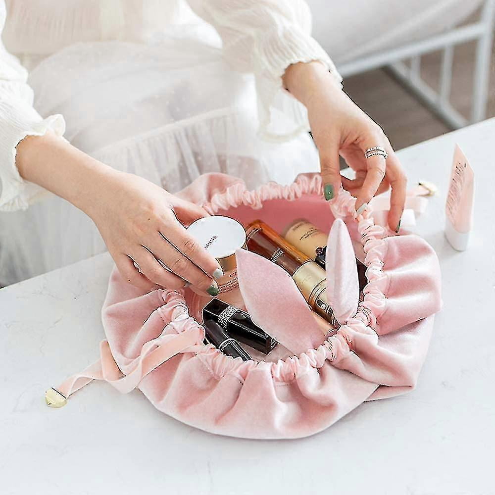 Drawstring Makeup Bag Lazy Travel Cosmetic Bag Makeup Pouch Storage ...