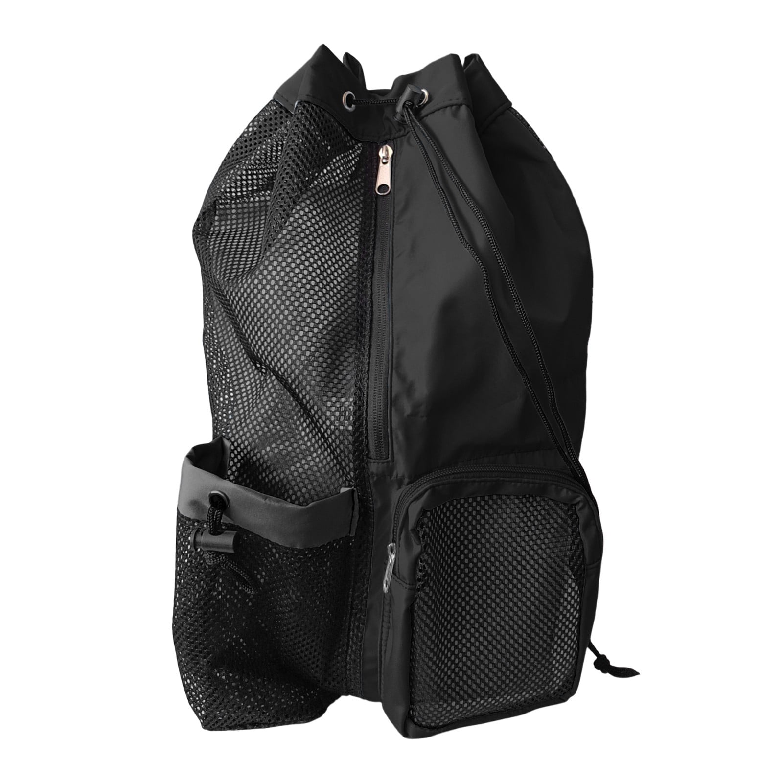Drawstring Mesh Swim Backpack - Wet/Dry Pocket for Swimming Gear ...
