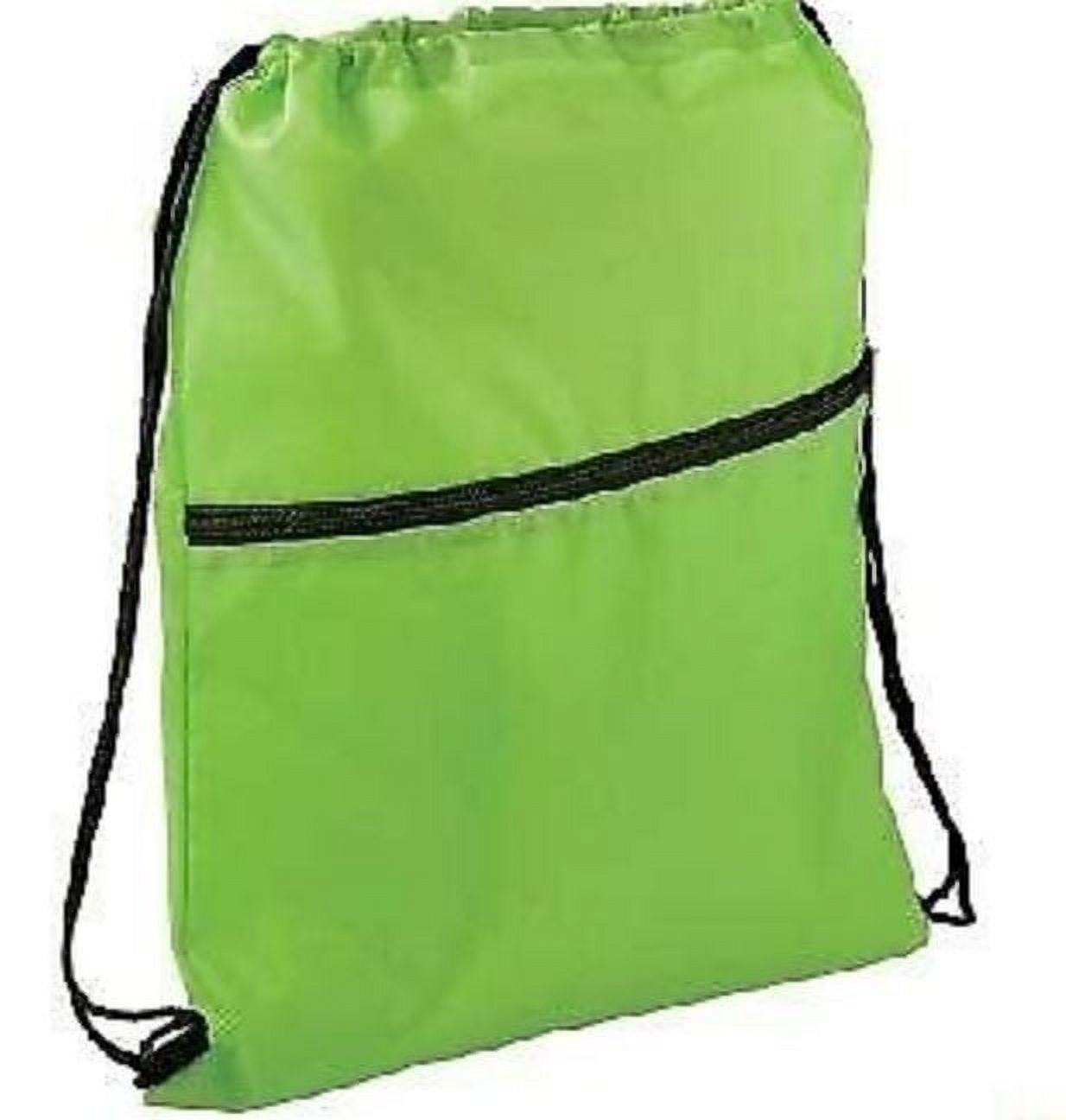 Drawstring Neon Green Gym Tote Bag School Sport Pack Survival Backpack ...