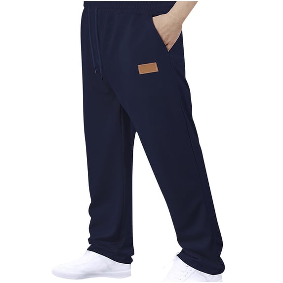 Drawstring Pants for Men Solid Fashion Casual With Pockets Elastic ...