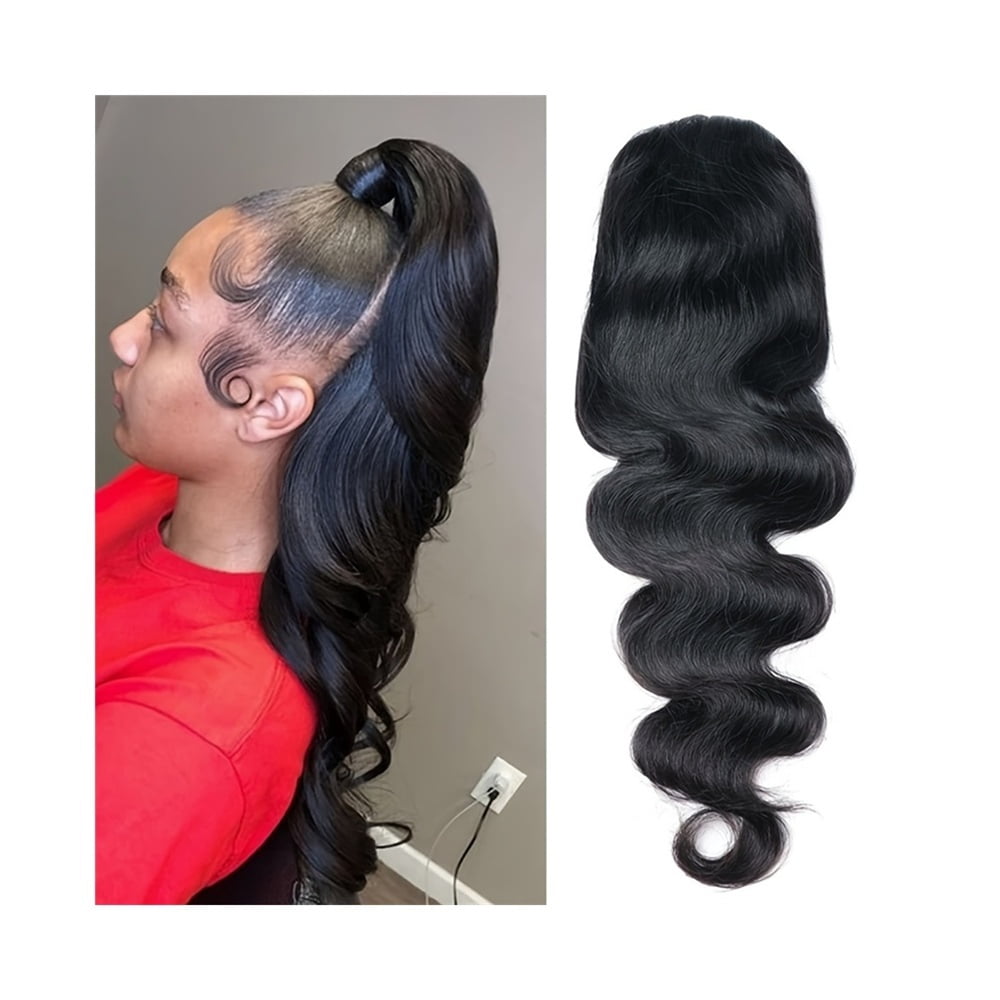 Drawstring Ponytail Extension 10-26 Inch Body Wave Ponytail Brazilian ...