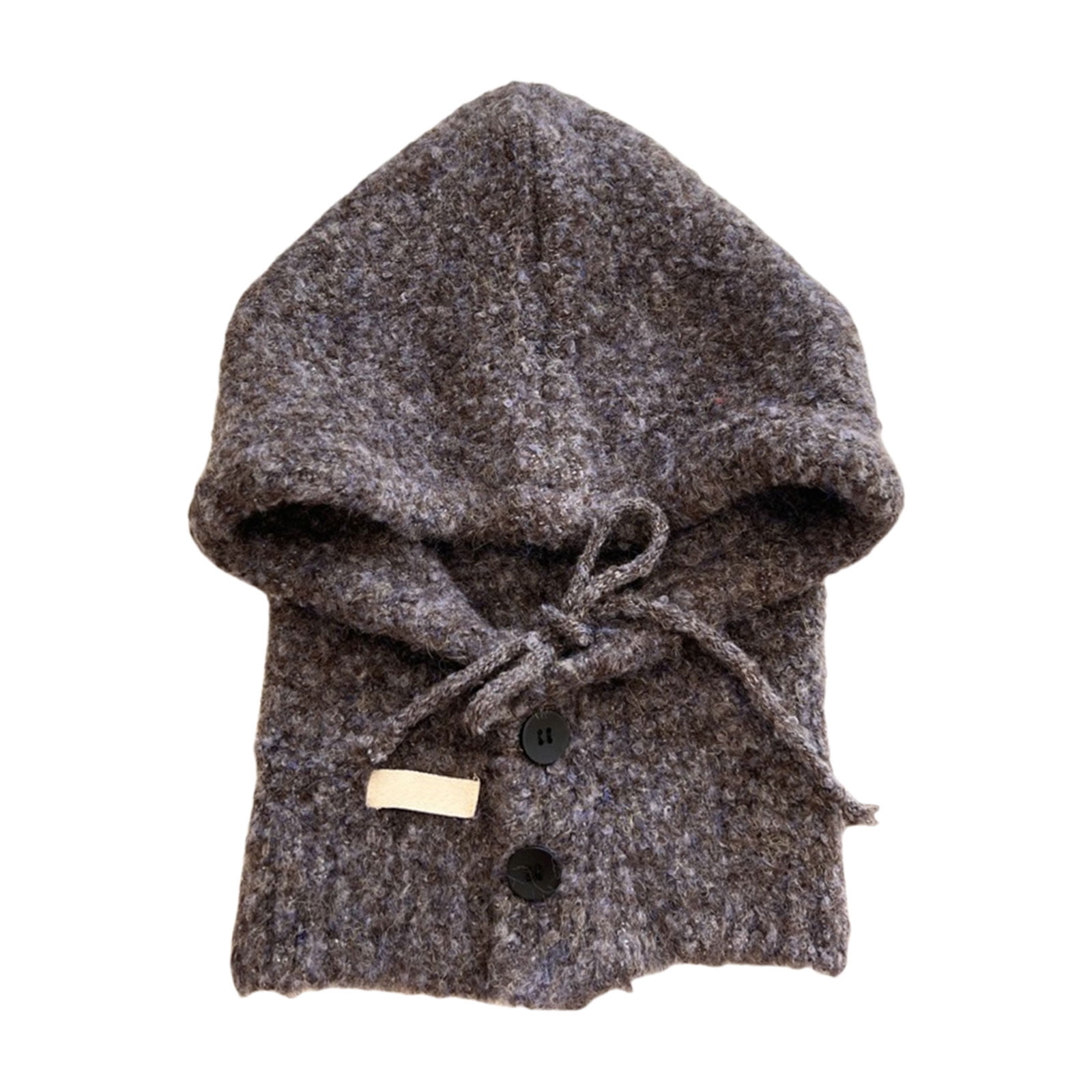Drawstring Shawl Hat Fashion Knitted Scarf Hat Teens Girl Headwear ...