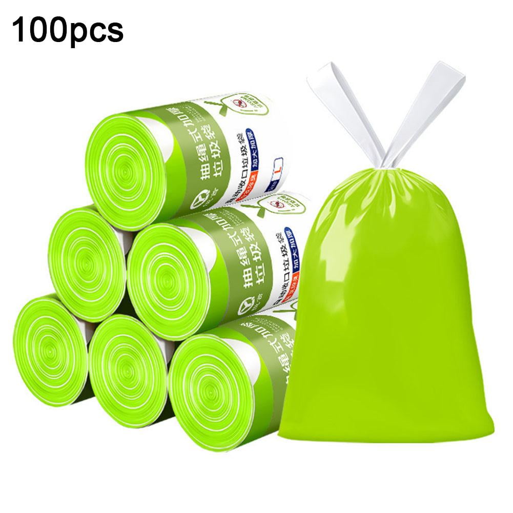 Drawstring Small Trash Bags 100 Count, 1.2 Gallon Bathroom Trash Bags ...