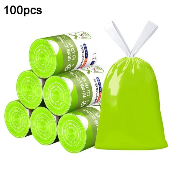 Drawstring Small Trash Bags 100 Count, 1.2 Gallon Bathroom Trash Bags ...