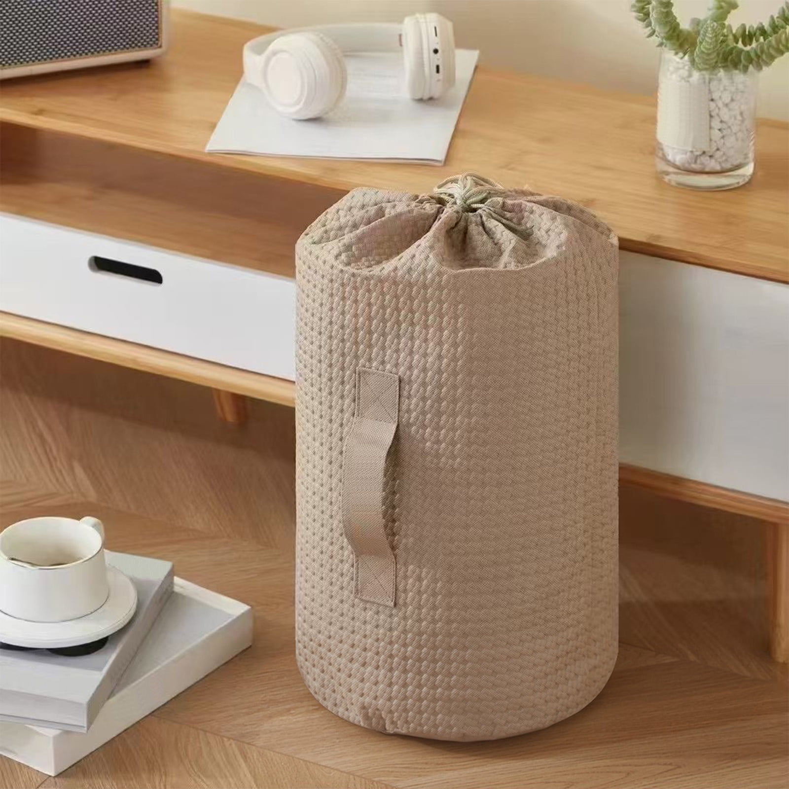 Drawstring Storage Bags,Non-Woven Fabric Bags,Cylindrical Round Bottom ...