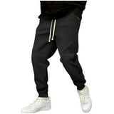 Drawstring Sweatpants Men Casual Draw Rope Waist Pockets Bind ...