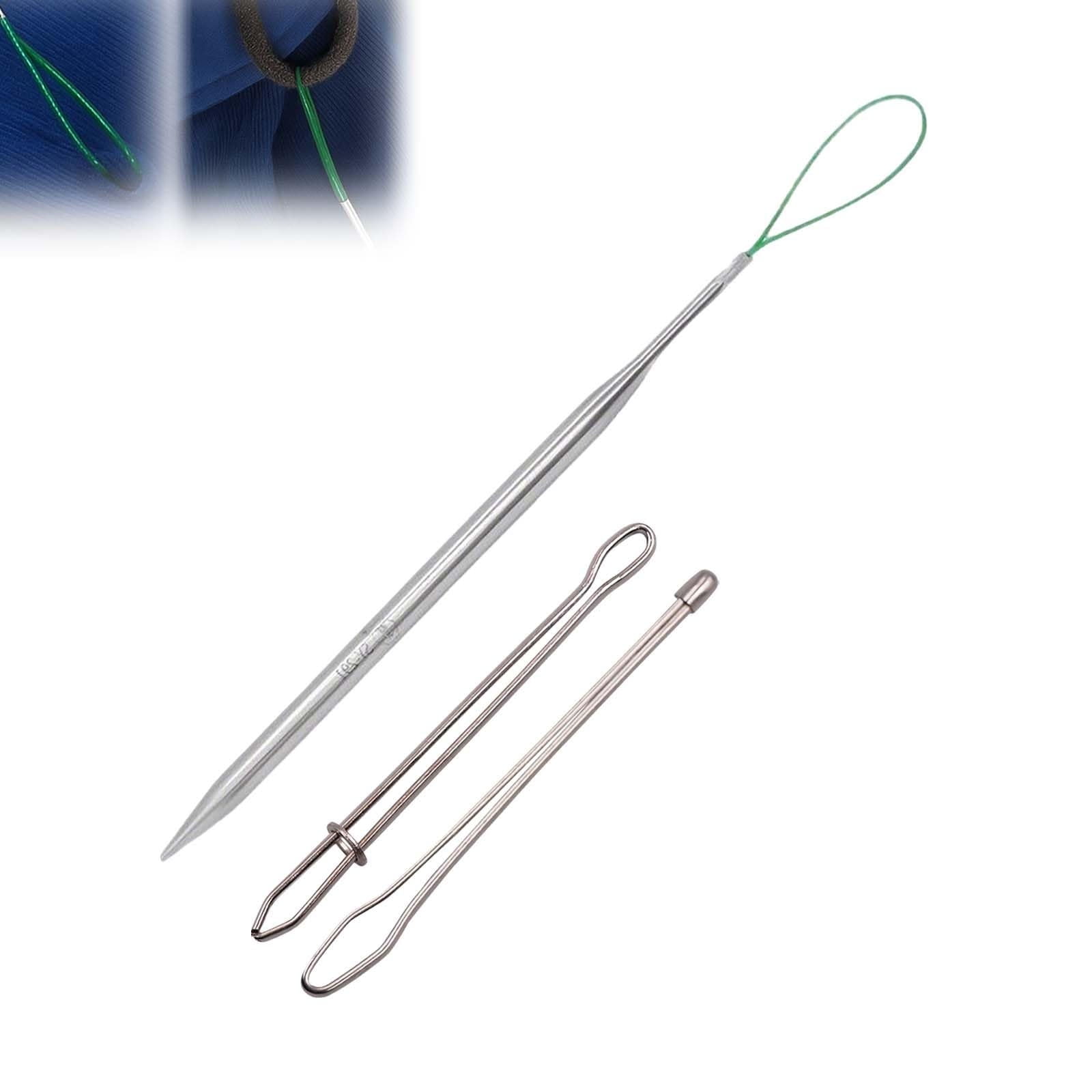 Drawstring Threader Tool Set, DIY Rope Threader Clip, Stainless Steel ...