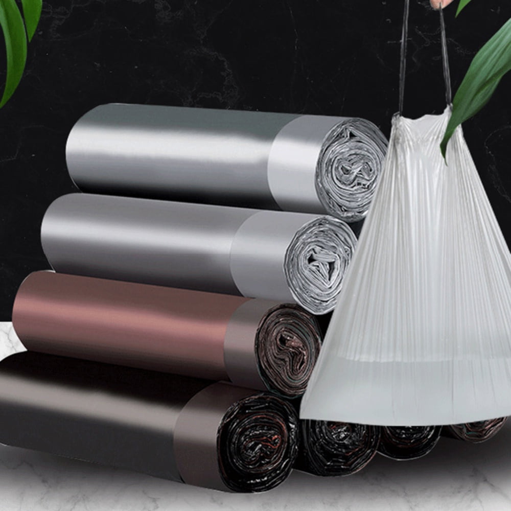 Drawstring Trash Bags - 45PCS 3 Rolls Garbage Bags Disposable Plastic ...