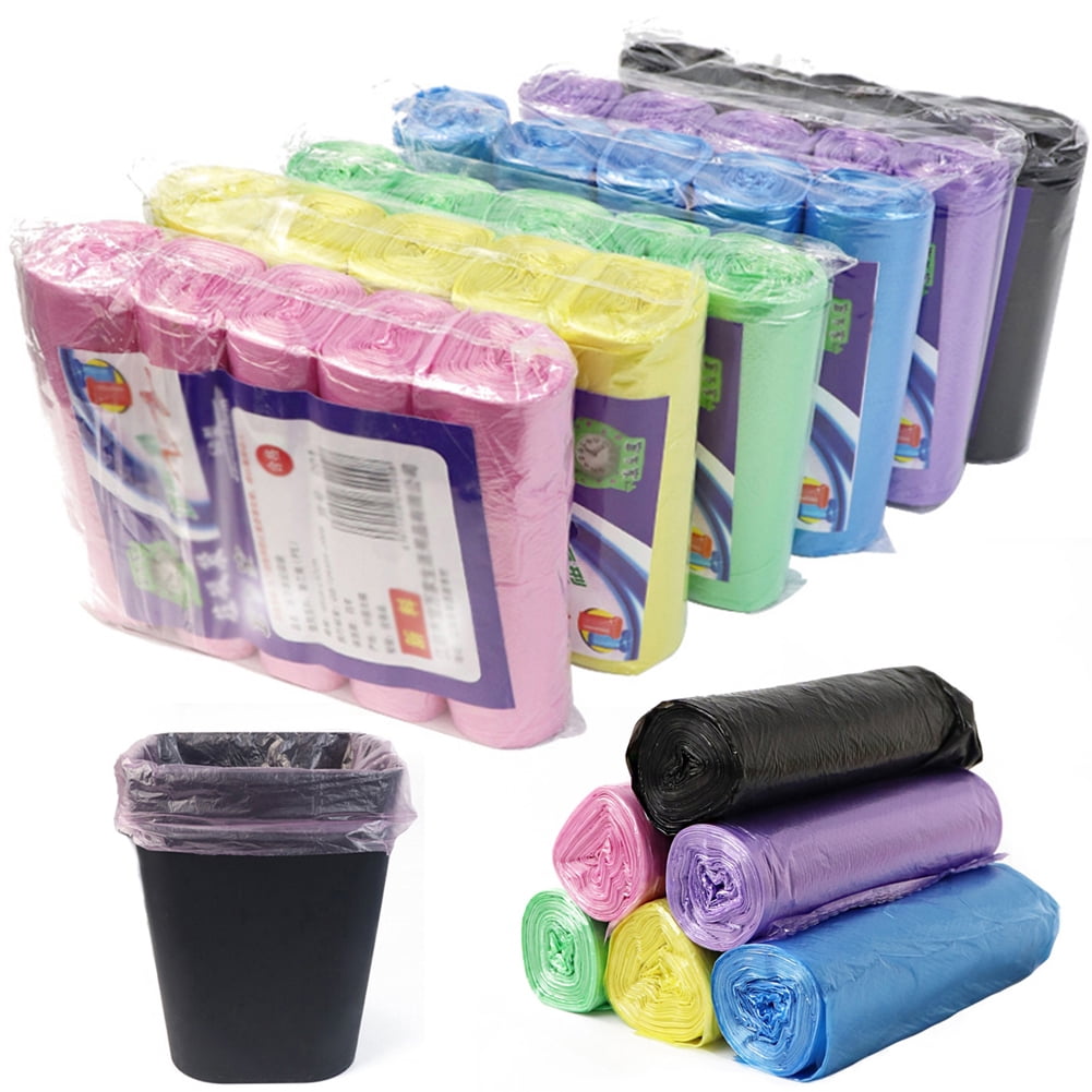 Limei Durable Trash Bags, 5 Rolls/100 Counts, for Office, Kitchen ...