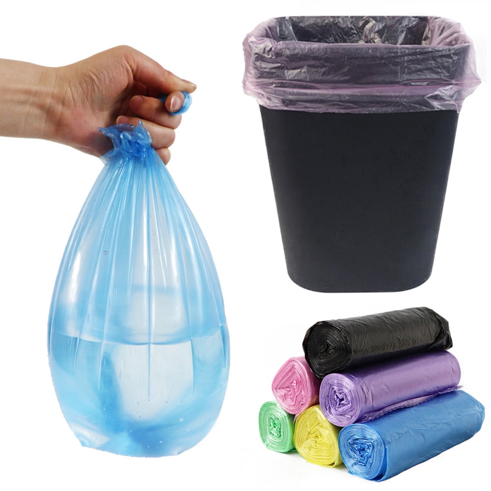 Bags - 100 Count 5 Roll Pack, Colorful Portable Strong Trash Plastic ...