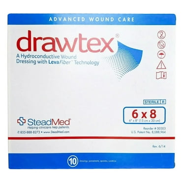 Drawtex Sterile Hydroconductive Wound Dressing Square 4 x 4" 00302 10 ...