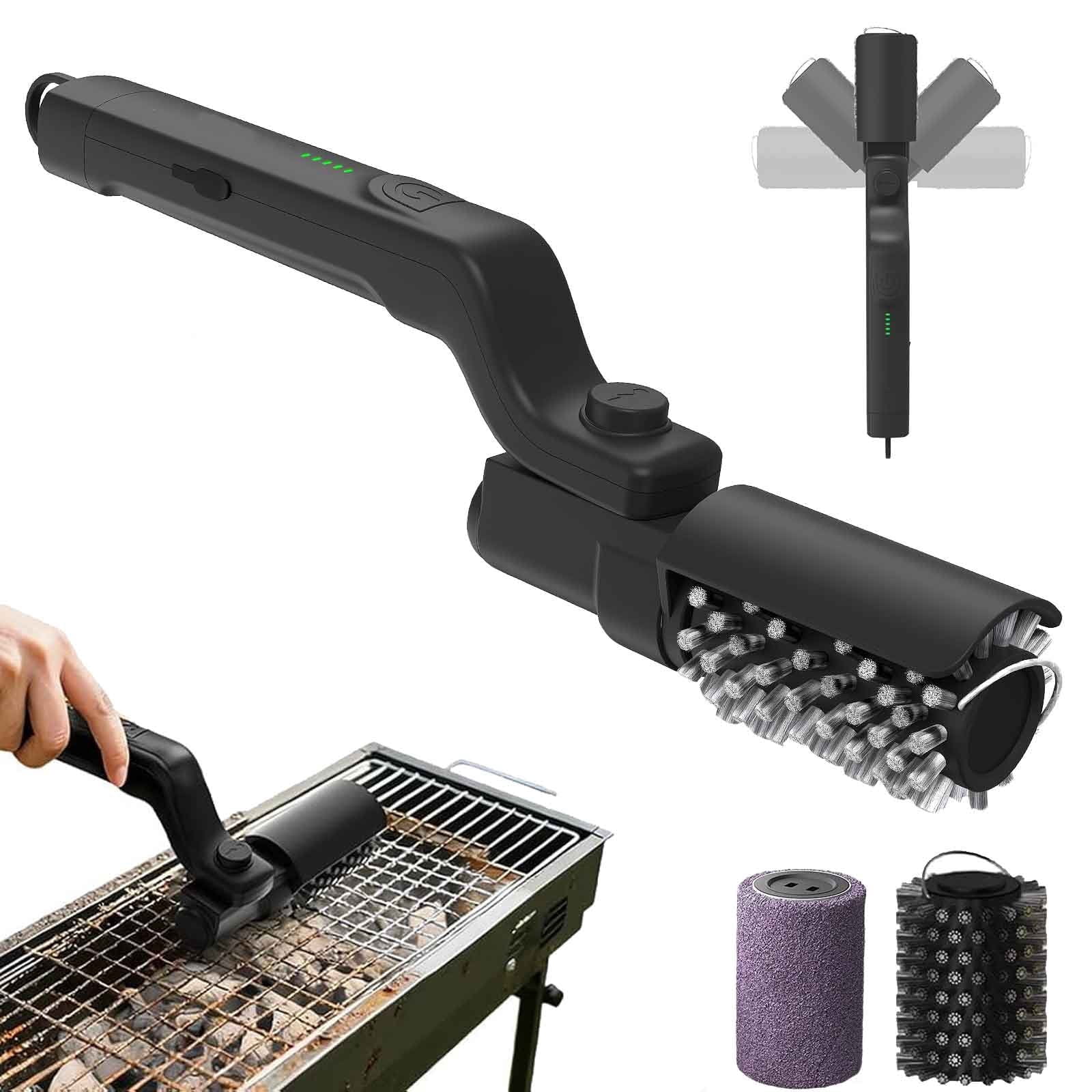 Drayvorx Electric Grill Brush,Cordless Electric Bbq Grill Cleaner With ...