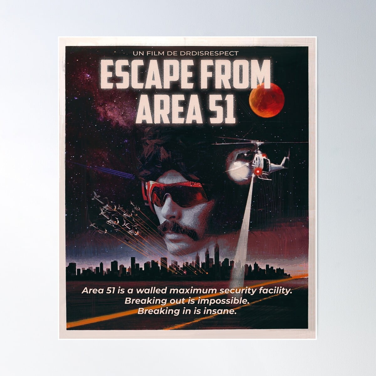 Drdisrespect - Escape From Area 51 Poster Wall Art, Modern Wall Decor ...