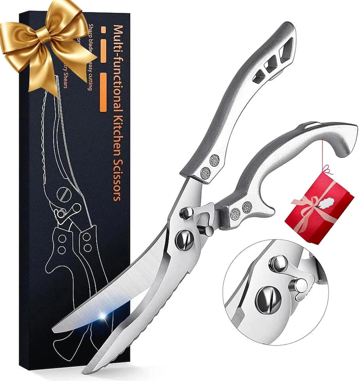 Dreach Reach Heavy Duty Poultry Shears with Serrated Edge - Kitchen ...