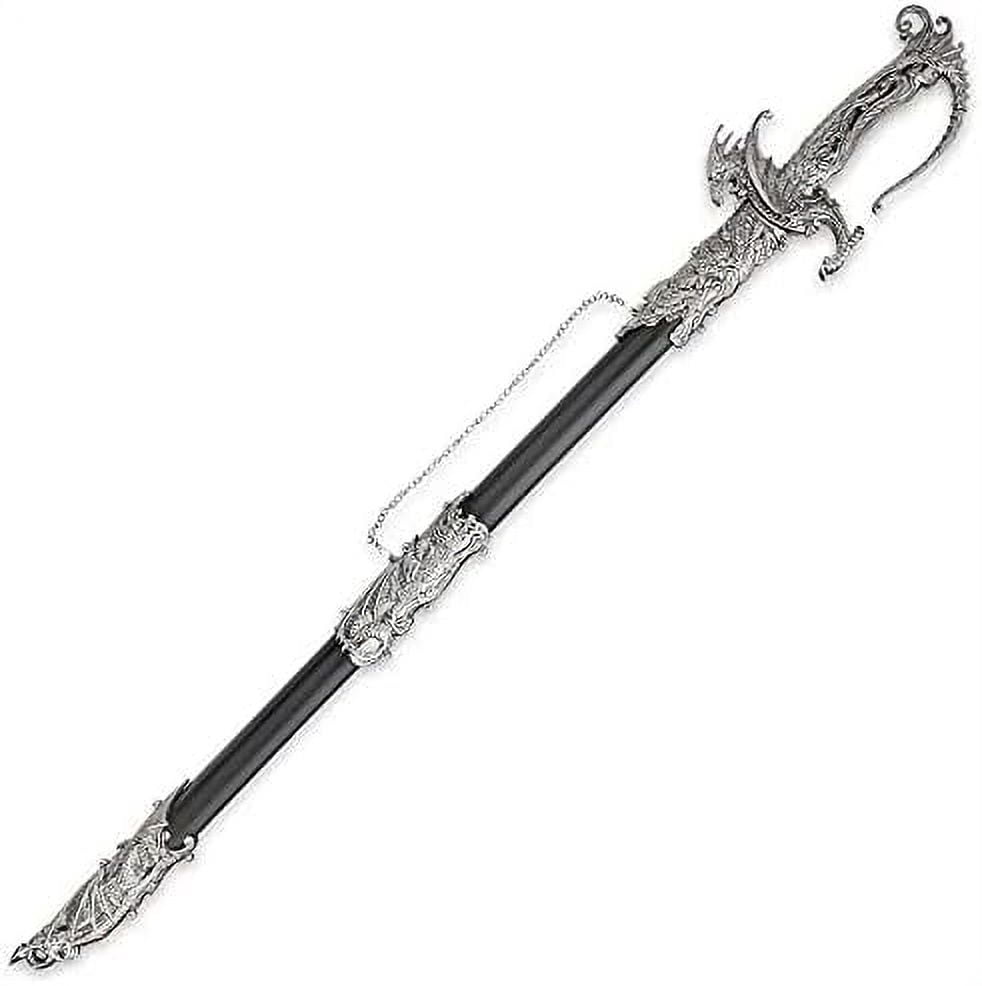 Dreadfire Dragon Decorative Sword and Metal Accented Scabbard with ...