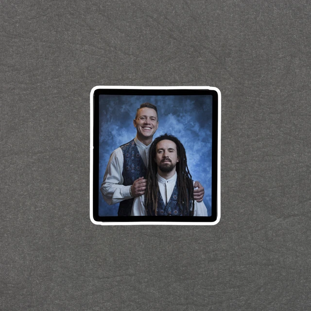 Dreadlock Brothers Portrait Sticker Vintage Vest Photophone Decal Water ...