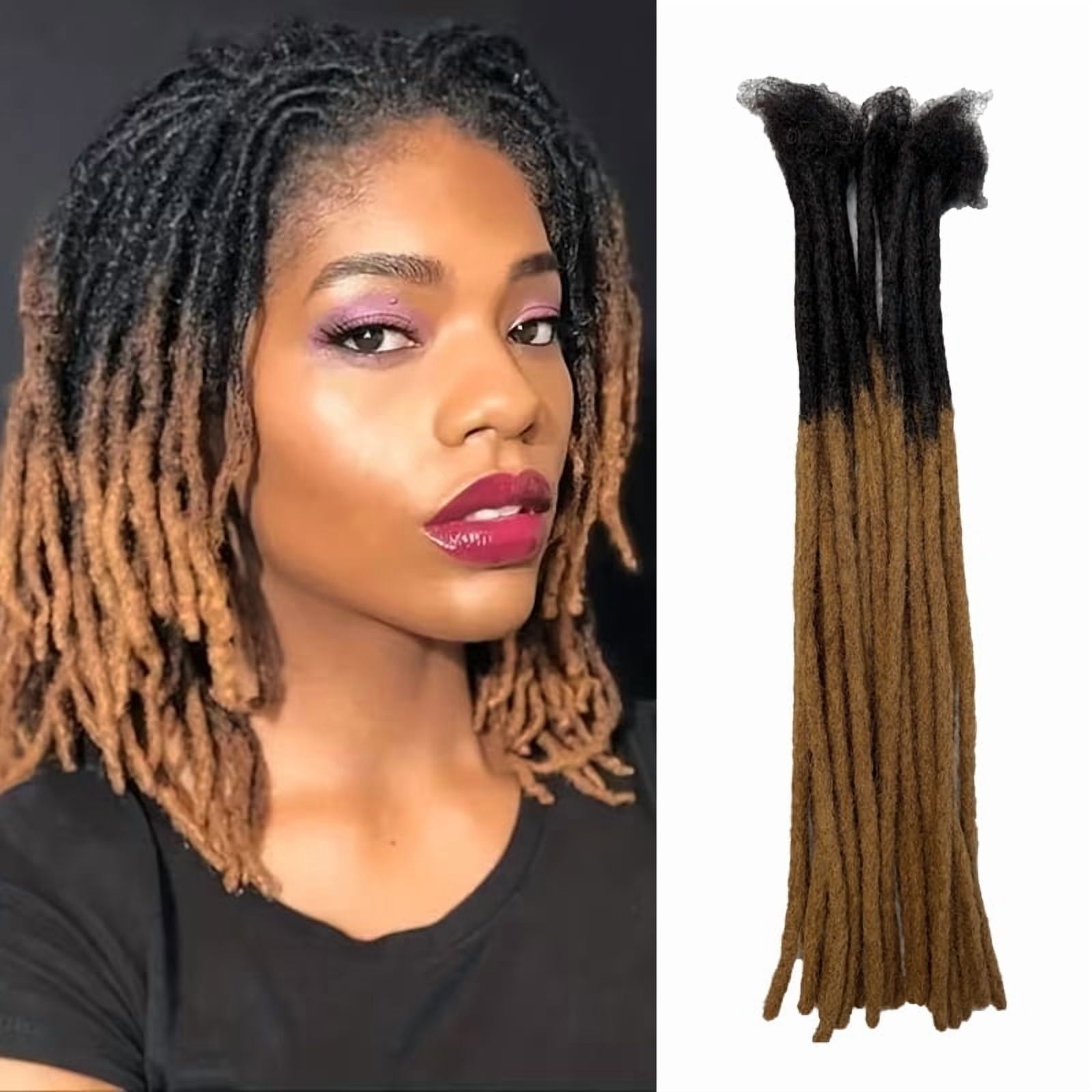 Dreadlock Extension Human Hair 10inch 0.6cm Width Permanent Huamn Hair ...