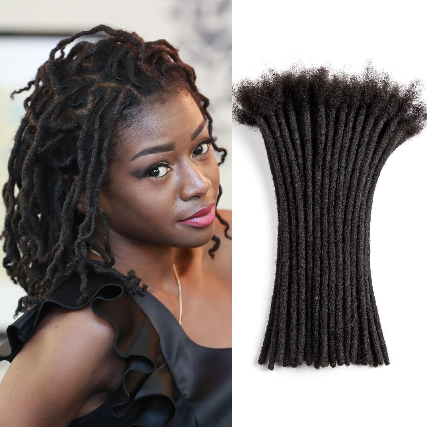 Dreadlock Extension Human Hair 12inch 0.8cm Width Permanent Huamn Hair ...