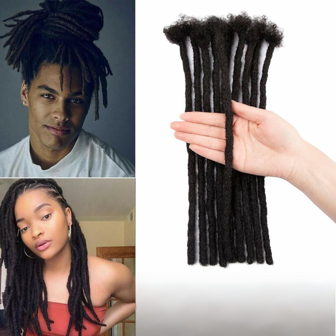 Dreadlock Extension Human Hair 6inch 0.6cm Width Permanent Huamn Hair ...