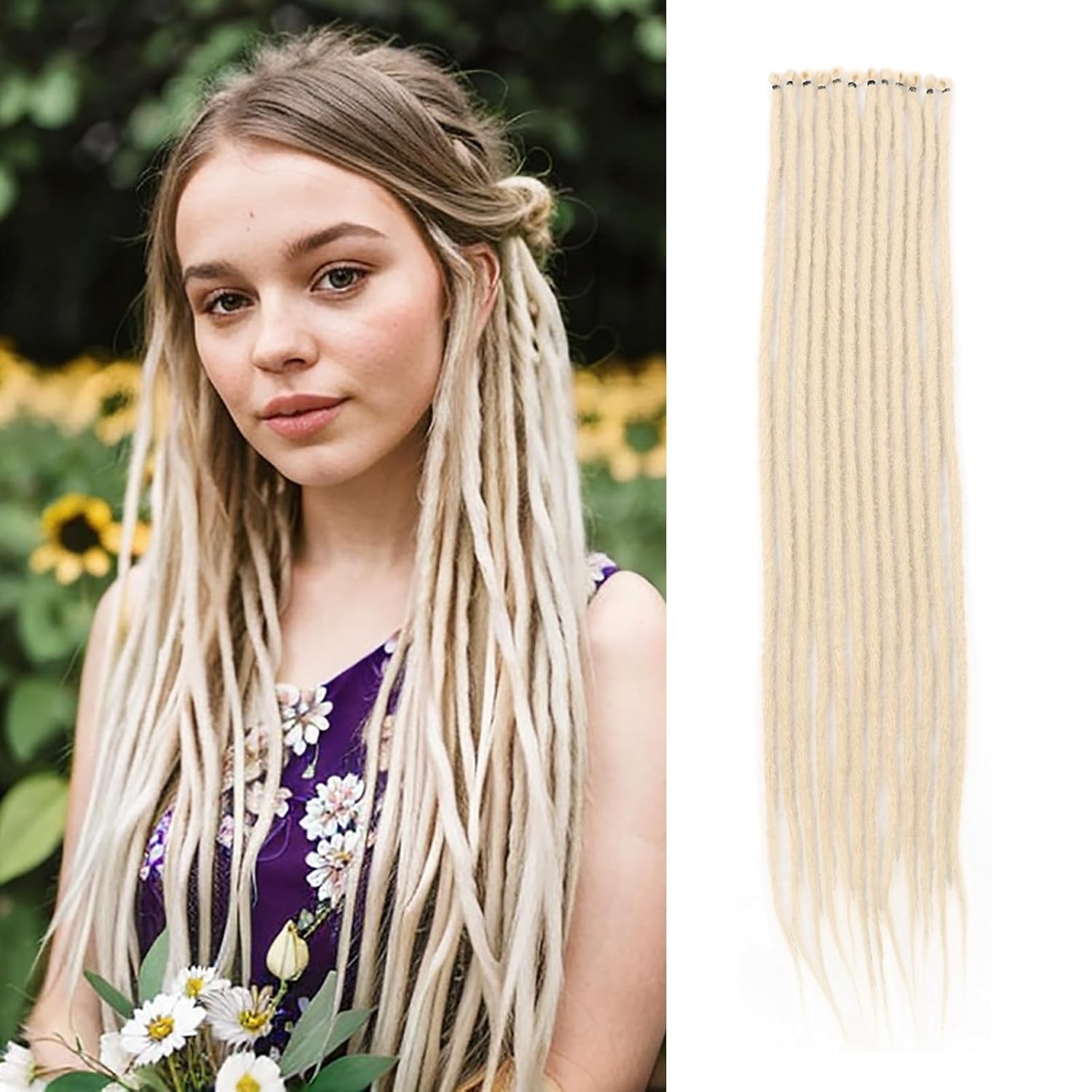 Dreadlock Extensions Blonde Dreads 24Inch Synthetic Dreadlock ...