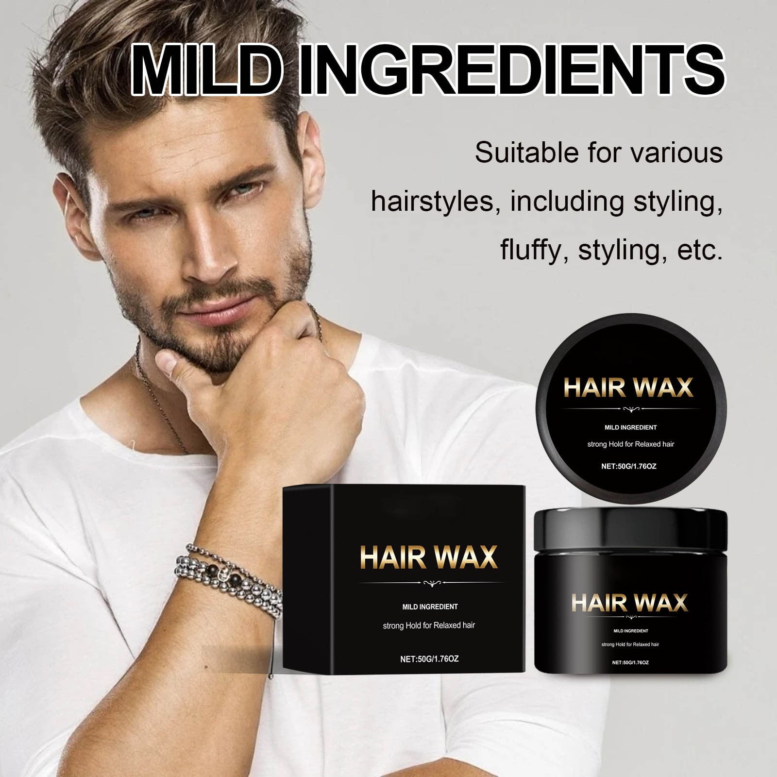 Dreadlock Styling Curling Wax Refreshing, Puffy, Light Flatness, Easy ...