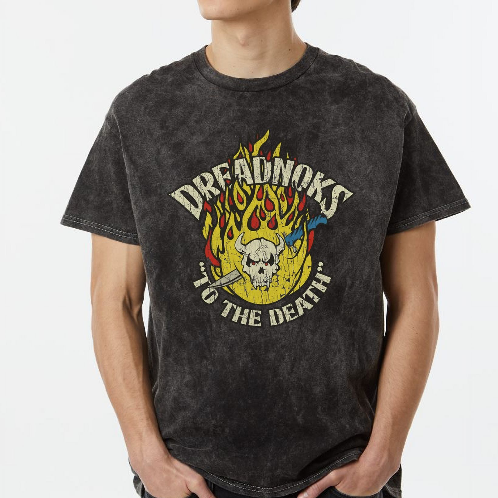 Dreadnoks Flaming Skull 1984 Mineral Wash T-shirt Vintage Tee US Size S ...